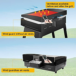 Wind Guards for Blackstone 36 Inch Griddle, Magnetic Stainless Steel Wind Screen, Blackstone Griddle Accessories for Flat Top Grill, Compatible with Hood and Side Shelf Hold Heat, Grill Accessories