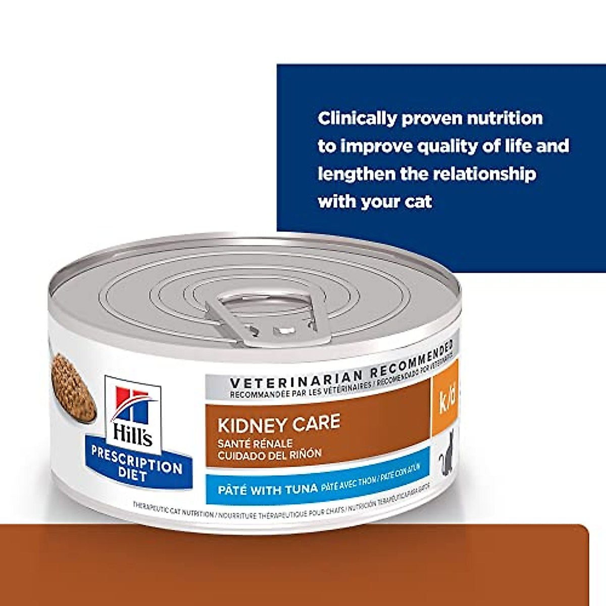 Hill's Prescription Diet k/d Kidney Care with Tuna Wet Cat Food, Veterinary Diet, 5.5 oz. Cans, 24-Pack