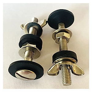 Toilet Bolts,Toilet Tank to Bowl Bolt Kits with Rubber washers and Wing Nuts Stainless Steel Toilet seat Screws,Toilet Tank Heavy Duty Bolt 2 3/4" x 5/16" (M70 x 8) 2 Pack