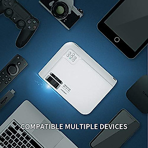 Mini Projector, Salange 2023 Upgraded WiFi Video Projector, 8500 Lumens and 1080P HD Support, Compatible w iPhones, Android Phone, Roku, HDMI, PS4, PS5, Laptop for Home Theater and Outdoor Movies