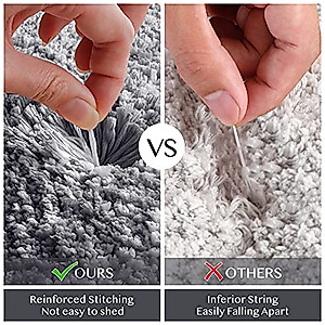 KMAT Bathroom Rugs Bath Mat 16"x24" Luxury Soft Shaggy Absorbent Bathroom Mats Non Slip Plush Bathmat Runner Carpet Bath Mats for Bathroom Floor Tub and Shower