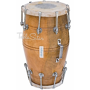 Maharaja Musicals Dholak Drum, Mango Wood, Bolt-tuned, Padded Bag, Spanner, Dholki Musical Instrument (PDI-104)