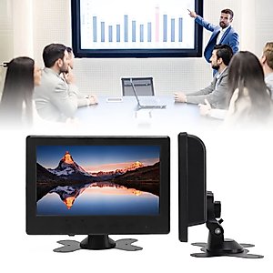Shanrya LED Color Video Monitor, Adjustable 7 Inch TFT LED Screen Monitor for Home Computer (US Plug)