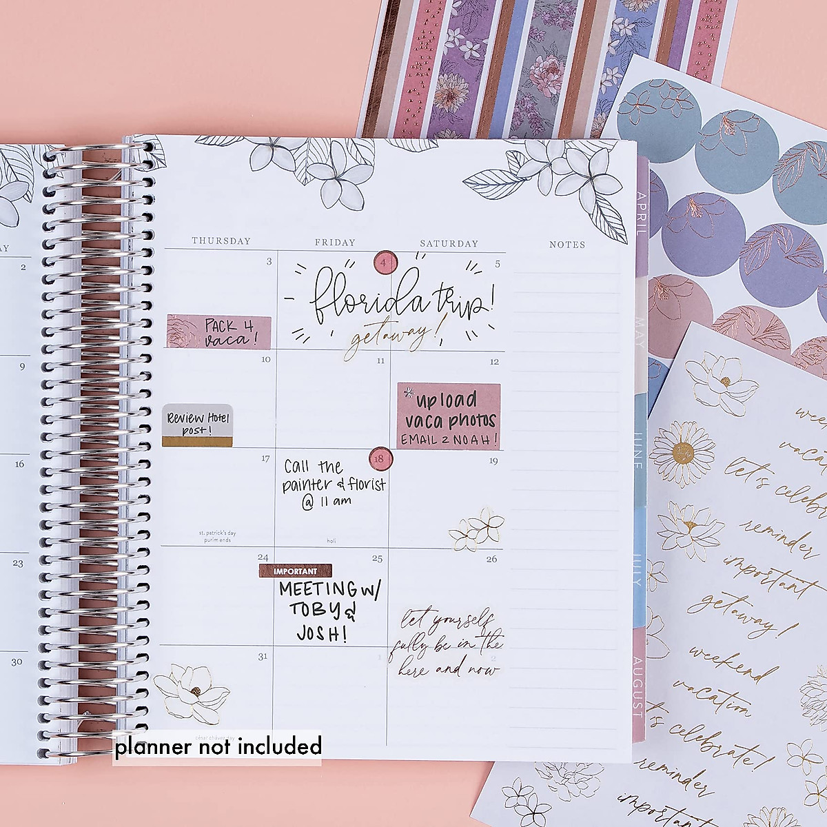 Classic Sticker Book in Flora, Decorate Your Paper Crafts, Label, Color Code Your Planner and Calendar with Beautiful Stickers in Elegant Flora by Erin Condren