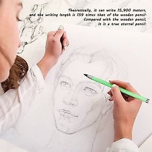 HOTUT Inkless Pencil, 7PCS Forever Infinity Pencils with 7 Eraser Reusable Inkless Everlasting Pencil with 7 Replaceable Nibs for Writing Drawing Students Office School Supplies