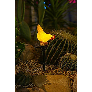 CHUANGFENG Solar Chicken Lights Chicken Statue Decorative Outdoor Chicken Solar Light Garden Decor for Outdoor Patio Yard Art Decoration