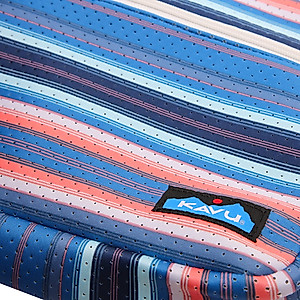 KAVU Pearrygin Pouch Cross Body Bag Mesh Zip Purse - Reef Stripe