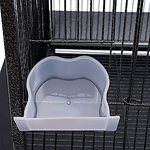 Bird Cage Open Top Standing,Parrot Cage with Rolling Stand,Large Bird Flight Cage for Parekette Cockatiel Finch Macaw Cockatoo Pet House 22.8 * 22.8 * 39.9"