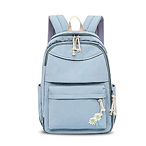 FANDARE Casual Daypacks Backpacks Lover School Bag Girls Boys College Backpack Knapsack Bookbag for Women Men Teens Outdoor Travel Shopping Work Campus Rucksack Durable Nylon Blue