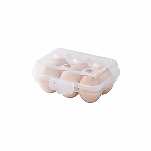 CENGNIAN Clear Egg Cartons, Egg Cartons Bulk Plastic Egg Holders for Home Ranch Chicken Farm Market Display 6/15/24-cavity (S)