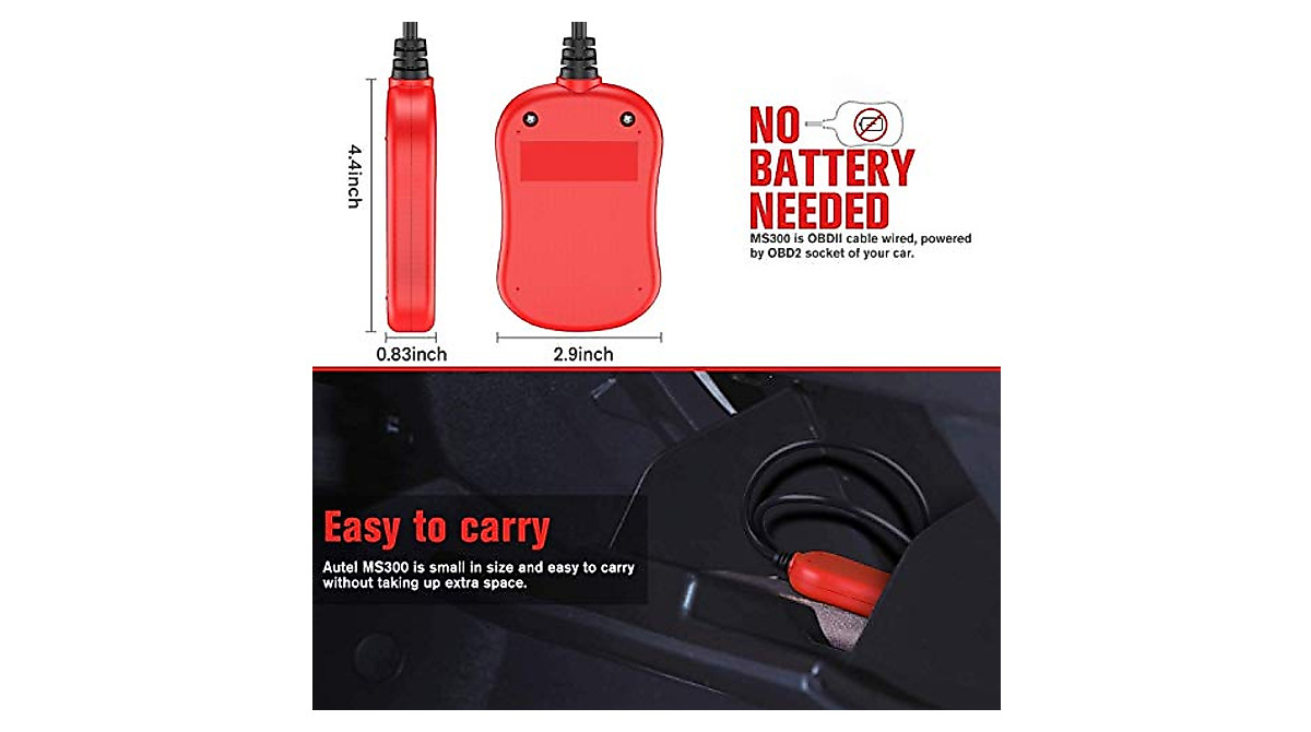 Autel MS300 OBD2 Scanner - Clear Check Engine Light Fast