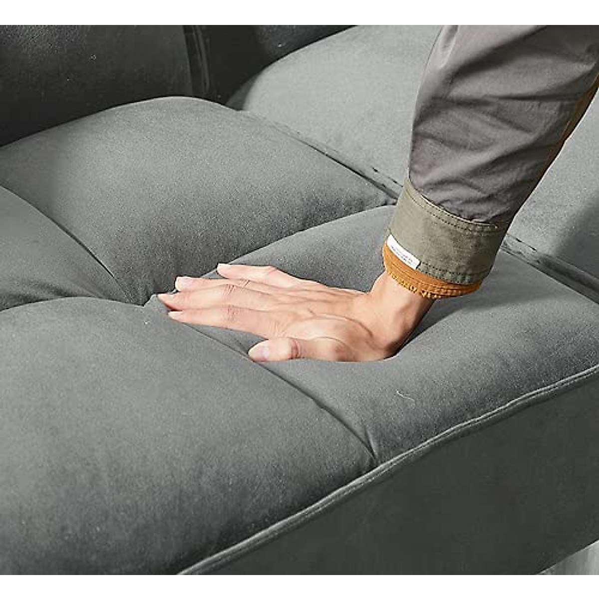 FUTON Sofa Sleeper Velvet with 2 Pillows