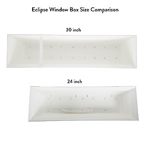 The HC Companies 24" Eclipse PlasticWindow Box 7.76"x24"x6.57" in White Color