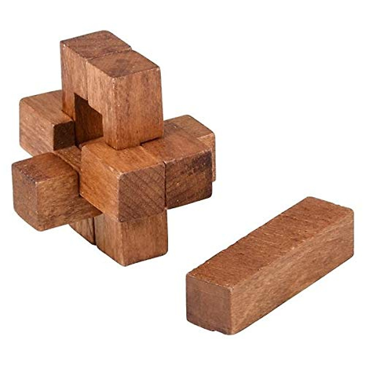 Mini Wooden Brain Teaser 3-D Puzzles 1.75” – 8 pk - Party Favors, Stocking Stuffers, Goody Bags, Classroom Prizes