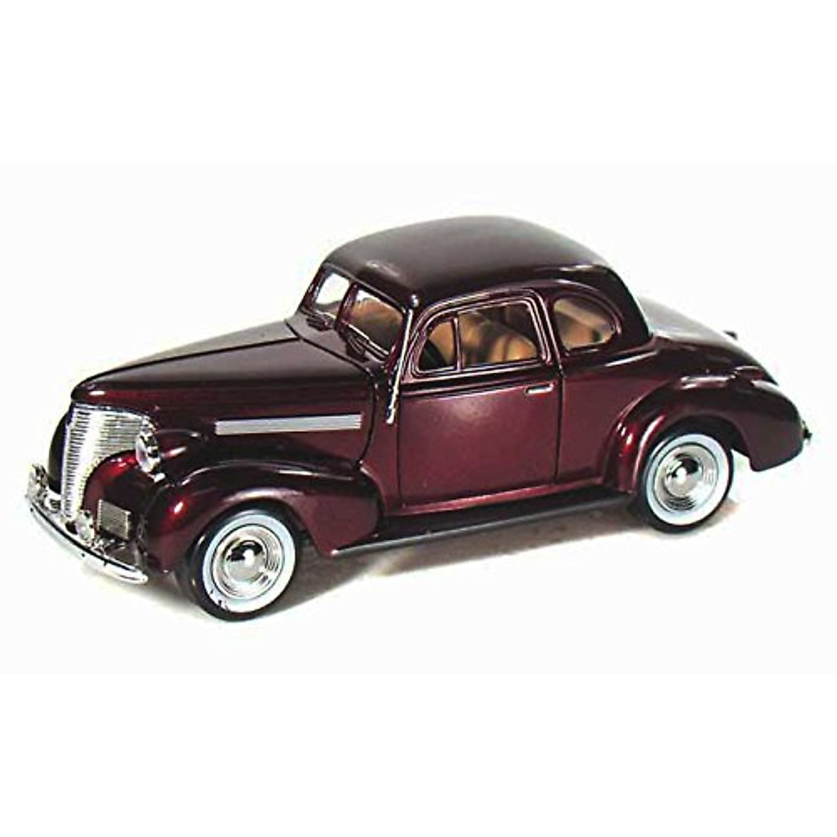 1939 Chevy Coupe, Burgundy - Motormax 73247 -1/24 Scale Diecast Model Toy Car for unisex children