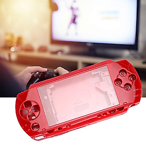 Lazmin Replacement Controller Skin PSP Protective Case, Game Console Shell with Screwdriver for PSP1000 Console(Red)
