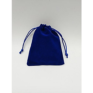 Ankirol 20pcs Velvet Drawstring Bags 3.5X 4.7'' Jewelry Gift Bags Pouches Favors (Blue)