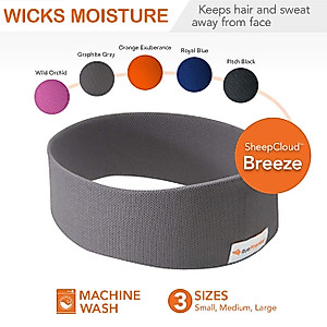 RunPhones New AcousticSheep Wireless | Bluetooth Headphones for Running, Exercise & More | Flat Speakers | Rechargeable Battery Lasts Up to 12 Hours (Small, Swift Black)