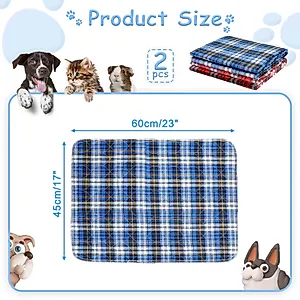 QUEARN Washable Pee Pads for Small Animal,Waterproof Reusable Puppy Potty Training Pads, Anti Slip Whelping Pads Super Absorbent Cage Liners for Ferrets, Hamsters, Rabbits & All Small Animals (S)
