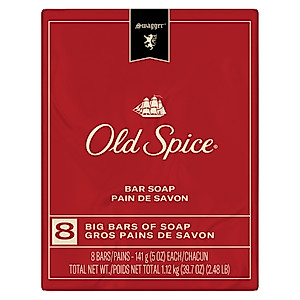 Old Spice Red Collection Swagger Scent Men's bar Soap, 8 bar, 5 oz, 14.920 Lb