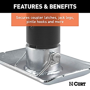 CURT 28278 Trailer Coupler Pin, 3/8-Inch Diameter x 2-3/4-Inch Long, Clear ZINC