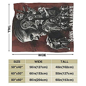 SKEGVINRE Sons of Anarchy Blanket Flannel Throw Blanket Soft Lightweight Winter Fuzzy Bed Blanket for Couch Sofa Bedroom 60"x50"