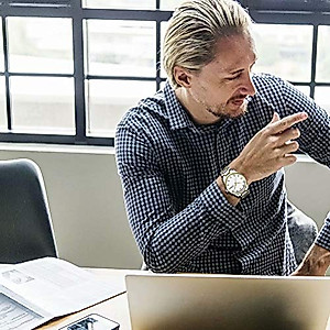 22mm Universal Two Tone Smart Watch Band Strap Solid 304 Stainless Steel in Silver and Gold Curved End