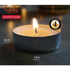 Hyoola Tea Lights Candles - 200 Bulk Candles Pack - Tea Candles Unscented- European Made Tealight Candles