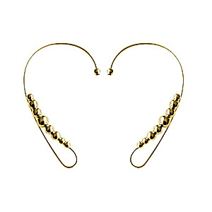 SLUYNZ 925 Sterling Silver Cuff Earrings Wrap for Women Crawler Earrings No Piercing Clip Arround Ear (Yellow-Pair)