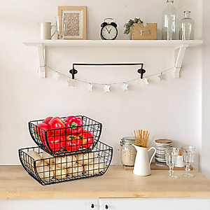 Stackable Can Dispenser Organizer Bins for Pantry Storage - Boat Shaped Baskets 2 Pack, Small Size Foldable Can Organizer, Pop Soda Can Storage for Countertops, Cabinets, Stacking Soda Can Organizer