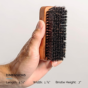 ZEUS Palm Beard Brush, Soft Boar Bristle Beard & Mustache Brush for Men, Detangles & Smooths Facial Hair (Made in Germany) G92