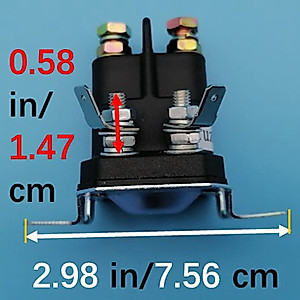 Tuzliufi Starter Solenoid Relay Compatible with 35510 109081X 109446X 109946 145673 146154 178861 192507 C266525 C33025 523146154 532109081 1685290 1686981 1752137 104-3189 117-1197 1-513075 Z399