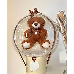 Tcwlyfc Large Clear Balloons for Stuffing- 13Pack 30inch Wide Mouth Bobo Balloons for Stuffing, Bulk Transparent Balloons Decor For Valentine's Day, Birthday, Weddings, Baby Showers, Party Decorations