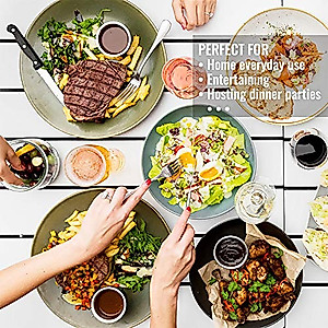 48-Piece Silverware Set with Steak Knives, Stainless Steel Flatware Cutlery Set for 8, Modern Tableware Eating Utensils for Home Hotel, Include Knives Forks Spoons, Mirror Polished, Dishwasher Safe