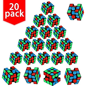 Mini Cube 20 Pack Magic Cube, Puzzle Party Favors for Kids Party Puzzle Game Toys Classroom Rewards & School Prize for Students, Stress Relief Toys Goody Bag Filler Birthday Gift