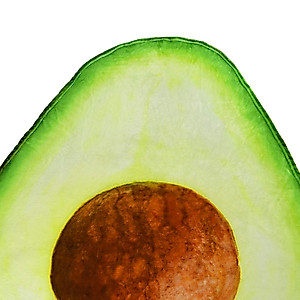 Hughapy Avocado Blanket Cute Cartoon Throw Food Fruit Blankets for Kids and Adults Soft and Cozy Throw Blanket for Couch Bed Travel Gift for Novelty Kids (Avocado with Core, 53 X 67 inches)