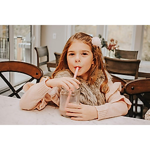 Reusable Silicone Drinking Straws - Big Size with Curved Bend for Tumblers Made from BPA Free No-Rubber Silicon - Flexible, Collapsible, Chewy, Bendy, Safe for Kids/Toddlers