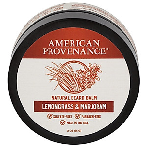 American Provenance Premium Natural Beard and Mustache Balm for Men with Shea Butter, Jojoba Oil, Argan Oil - Grooming Balm and Strenthens Beards and Mustaches | Wintergreen & Cedar, 2 oz (Pack of 1)