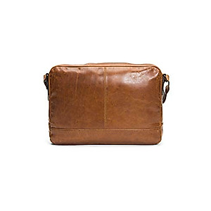 Frye mens Logan Zip Messenger Bag, Cognac, One Size US