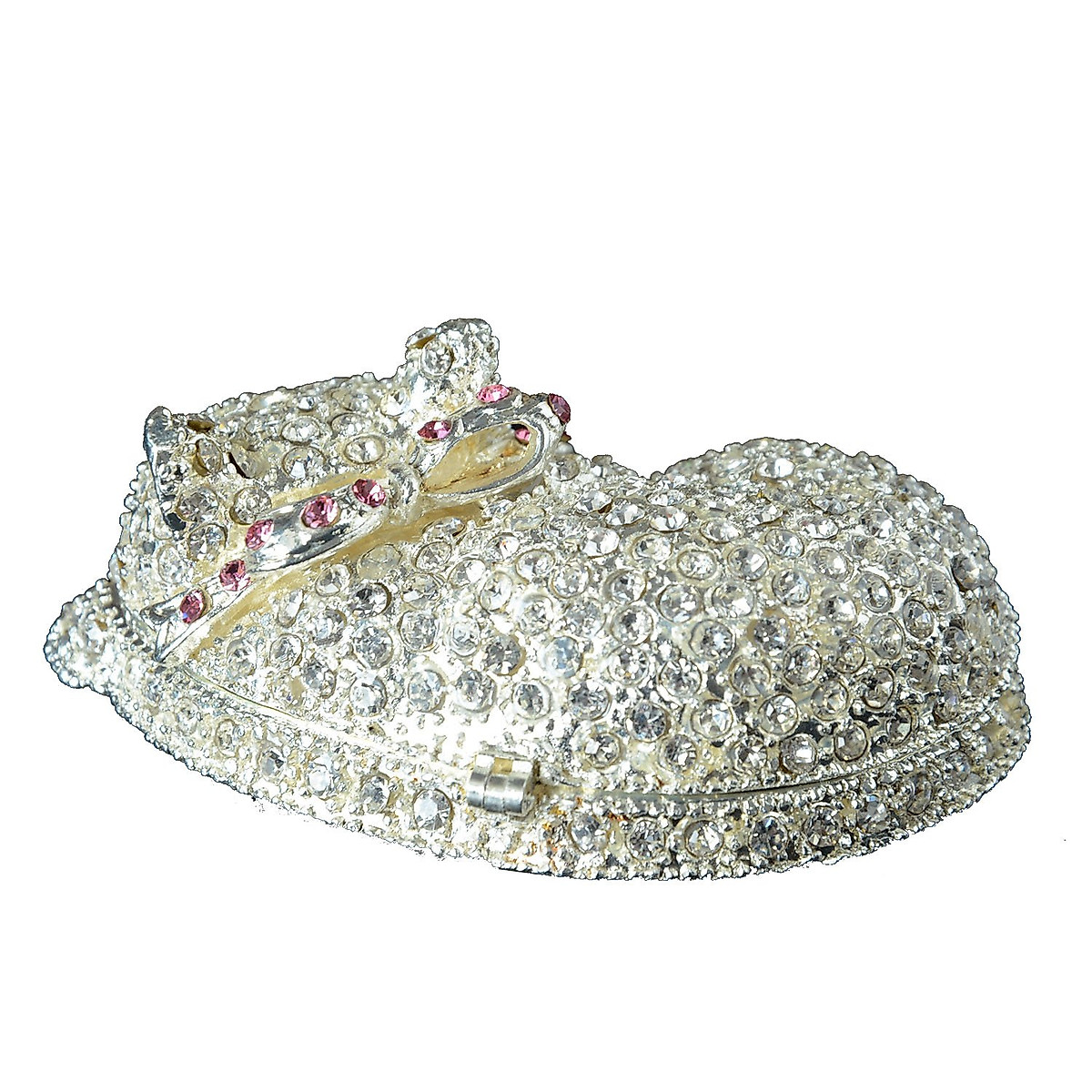 MIXDOM Crystal Cat Trinket Box Jewelry Box Cat gifts for Cat Lovers Ring Earring Holder Cat Figurine Collectible