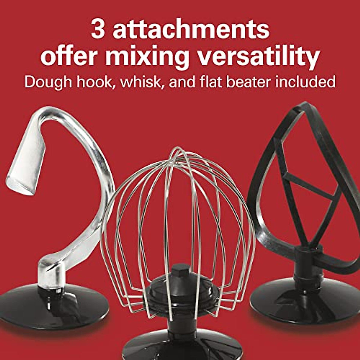 Hamilton Beach 6 Speed Electric Stand Mixer with Stainless Steel 3.5 Quart Bowl, Planetary Mixing, Tilt-Up Head (63326), 300W Motor, Grey and Chrome