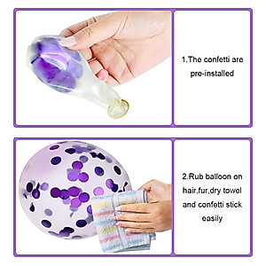 yujiaonly 43rd Birthday Party Decorations Purple Happy Birthday Paper Banner Purple 40inch Number 43 Happy birthday Sash Latex and Confetti Balloons Perfect for 43 Years Old Party