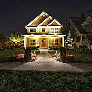 VanRayal 10W Outdoor Landscape Spotlights,120V WarmWhite Garden Pathway Light for Yard,Patio,Lawn, Wall, Flood,Driveway,Tree Lighting,6.5ft Wire,UL Cert,2 Pack