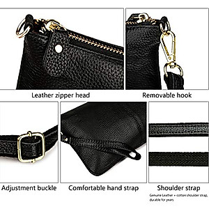 Artwell Genuine Leather Clutch Wallet for Women Wristlet Envelop Small Crossbody Purse Card Shoulder Bag (Yellow)