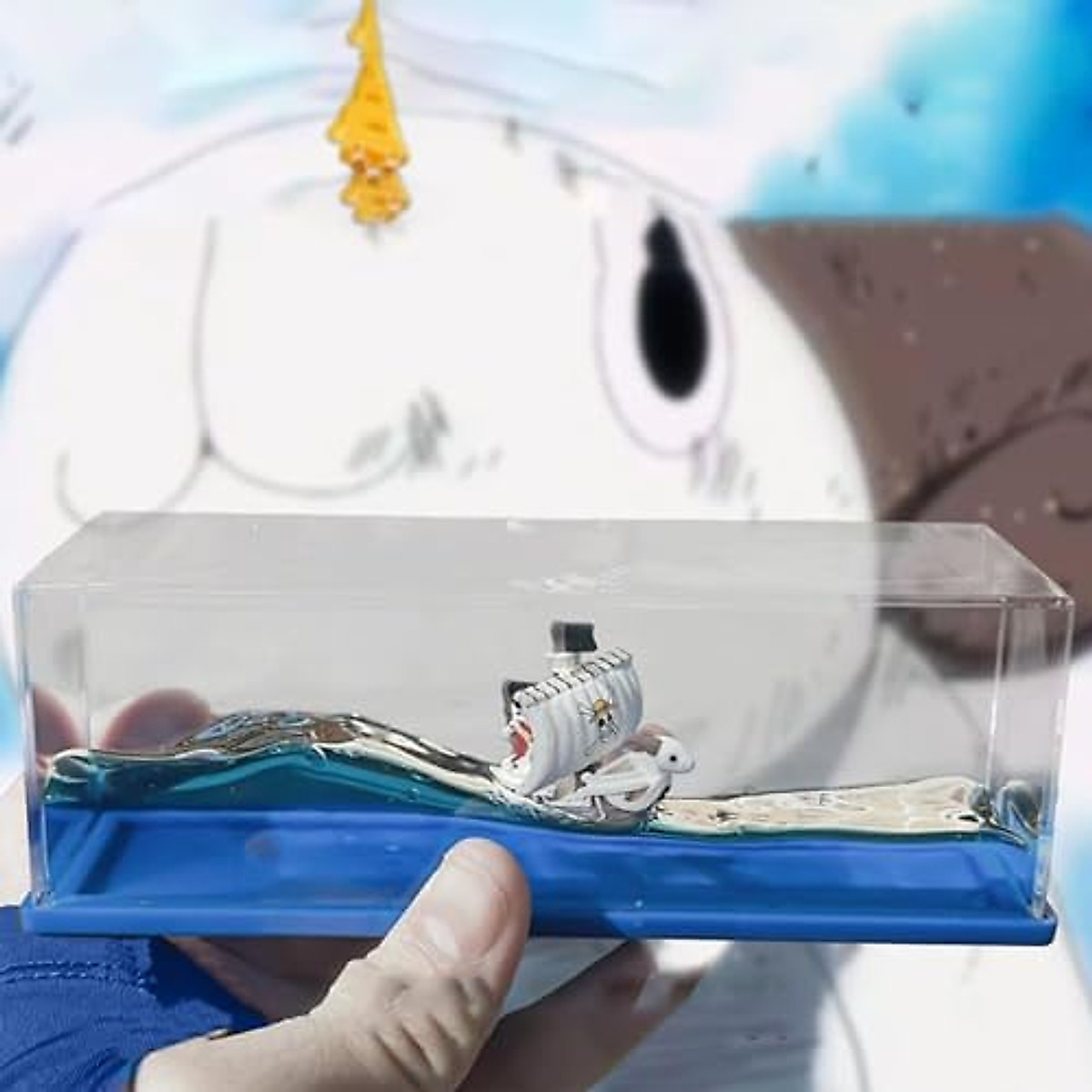 Chilifuli Cruise Ship Fluid Drift Bottle,Unsinkable Boat in a Box,Titanic Cruise Ship Model Liquid Wave Cruise Ship Decoration,Cruise Ship That No Longer Sinks Toy,for Car Display Cases and Gifts (F)