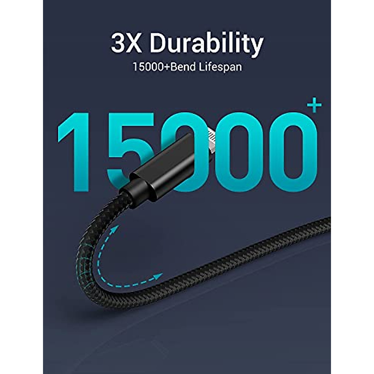 Quntis USB C to Lightning Cable [MFi Certified], 3Pack Nylon iPhone Charger Cord USB C 3/6/10 ft, Braided iPhone Charging Cable USB C Compatible with iPhone 14 Pro Max 13 12 11 X 8 iPad - Black