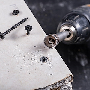 TPOHH 100 PCS #8 X 5/8 Inch Black Oxide Coated Flat Head Phillips Wood Screw, Stainless Steel 18-8 (A2) Fully Threaded 8 X 5/8'' Multipurpose Screws