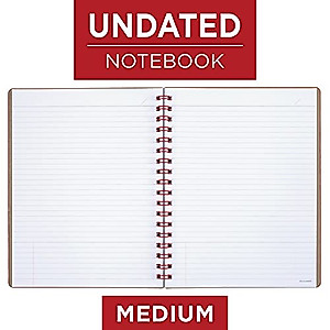AT-A-GLANCE Notebook, Twinwire, Ruled, 80 Sheets, 9-1/2 x 7-1/4", Collection, Tan/Red (YP14007)