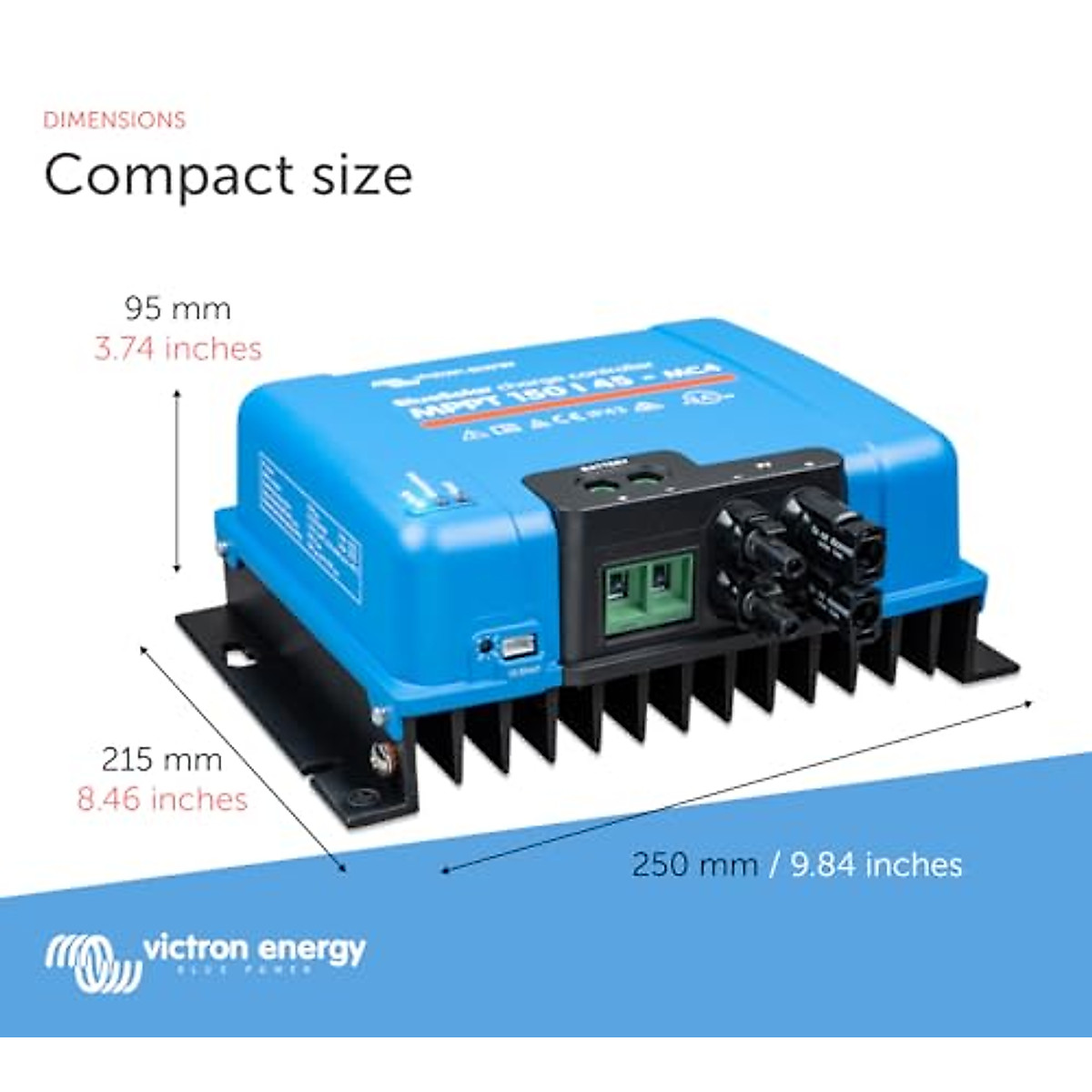 Victron Energy BlueSolar MPPT MC4 150V 45 amp 12/24/36/48-Volt Solar Charge Controller
