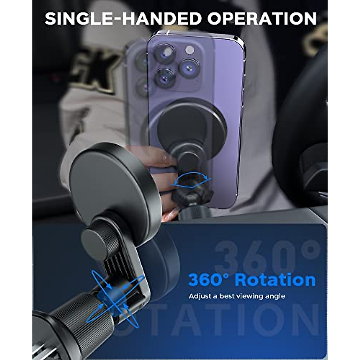 Car Magnetic Phone Mount for Magsafe: Holdersafe Magnetic Car Phone Holder [Easily Install] with 20 Powerful Magnet for Car Air Vent Compatible iPhone 14 13 12 Pro Plus Max Mini MagSafe Case